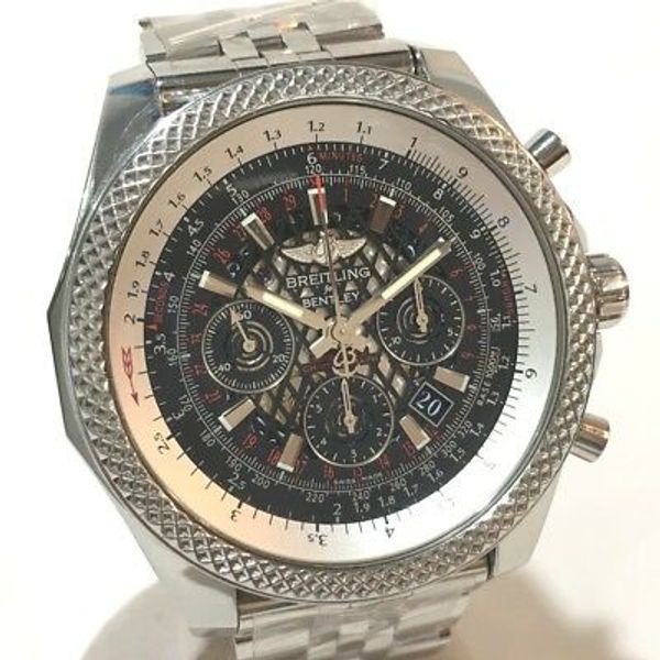 AUTHENTIC BREITLING Skeleton Back Bentley B06 Men's Wristwatch Silver ...