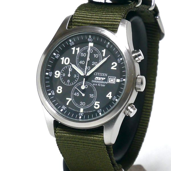 CITIZEN OXY Military Field Watch 0510-S68211 1999 Black Chronograph ...