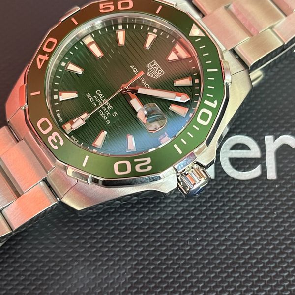 TAG Heuer HULK Aquaracer Automatic Green Bezel Green Face WAY201S Mens ...