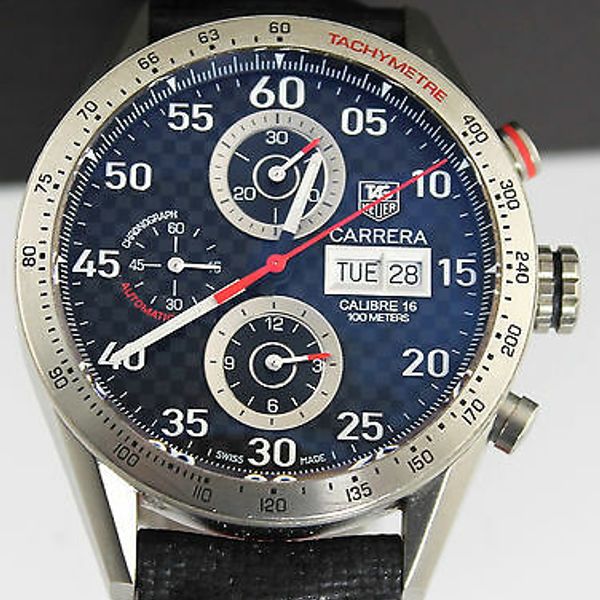 Tag Heuer Carrera Chronograph Titanium Carbon Fiber Serviced ...