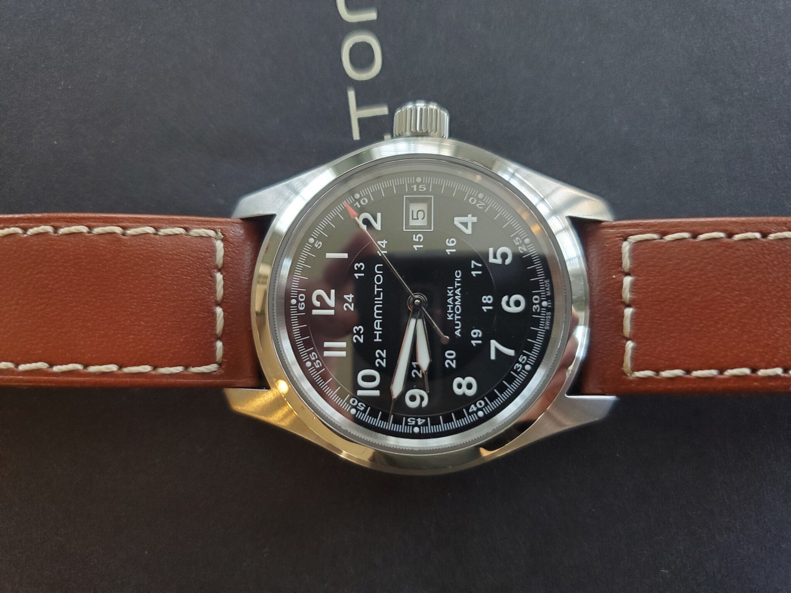 Hamilton Khaki Field Auto H70455533 - 38mm w/ strap | WatchCharts ...