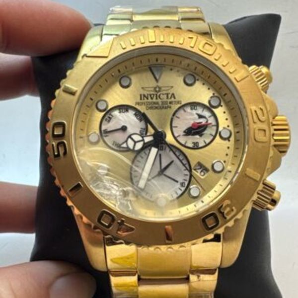 INVICTA 20350 Pro Diver Men's Chronograph Quartz Watch BAD CRYSTAL H36 ...