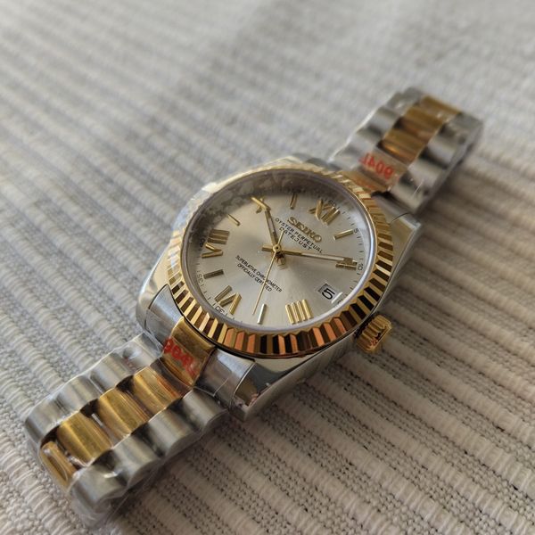 Seiko Mod President 36mm Gold & Silver | WatchCharts Marketplace