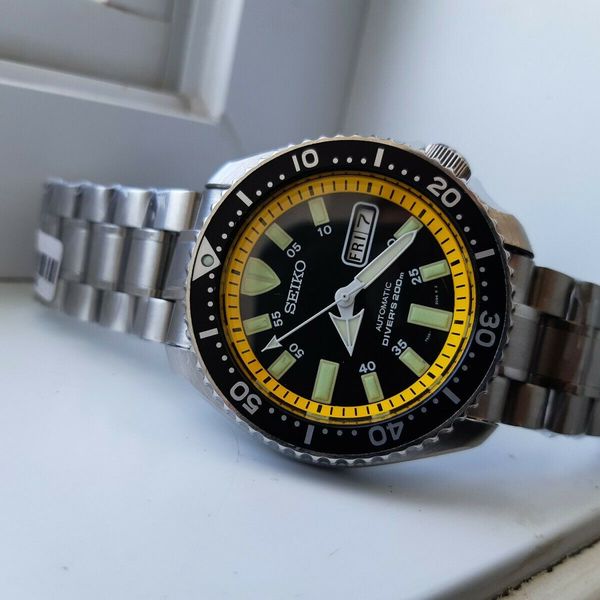 ***Unique Seiko SKXA35 Bumblebee Yellow Monster Mod Custom Automatic ...