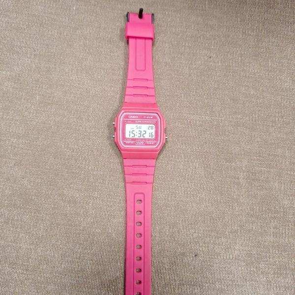 Casio F-91W Pink Digital Watch Resin, Casual, 1.2" Display ...