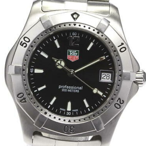 TAG HEUER Professional 200 m WK1110-1 Date black Dial Quartz Men's Watch_580574 | WatchCharts ...