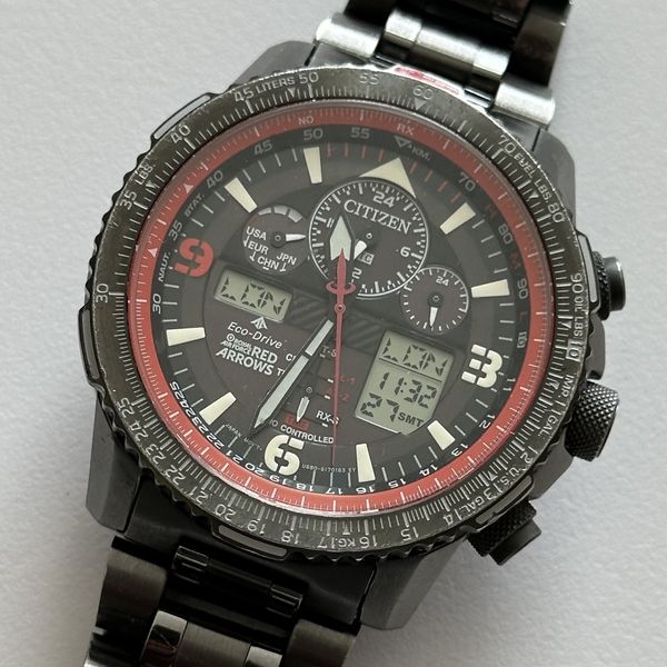 Citizen Red Arrows Skyhawk A-T 46mm Limited Edition Black Ion Plated ...