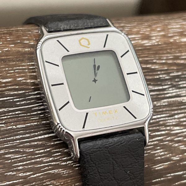 Vintage TIMEX T-CELL Digital Illusion Analog Silver Tone Women Watch ...