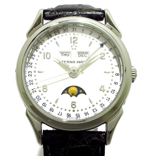 [New] [Used] ETERNA watch PT950/back scale/crocodile belt/moon phase ...