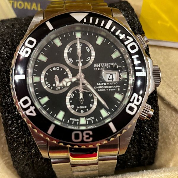 Rare Invicta 47mm Reserve Pro Diver Men's Chronograph Automatic 7750 ...