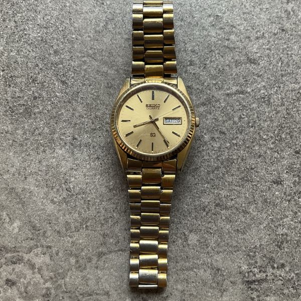 VTG Seiko SQ President Watch Men 36mm Gold Dial Gold Tone Case 6923-8089 Bin O | WatchCharts ...