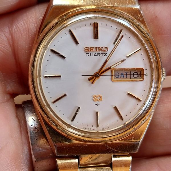 Vintage Classic Men's Seiko Quartz Watch, New Battery, Runs Good, Gold Tone 7123 | WatchCharts ...