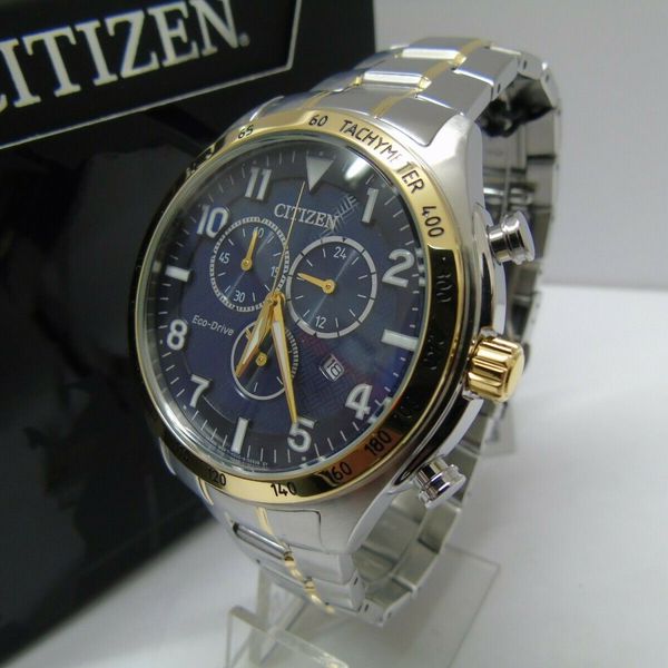 CITIZEN ECO DRIVE AT2414-51L MENS GOLD-TONE/STAINLESS WATCH **NEW ...