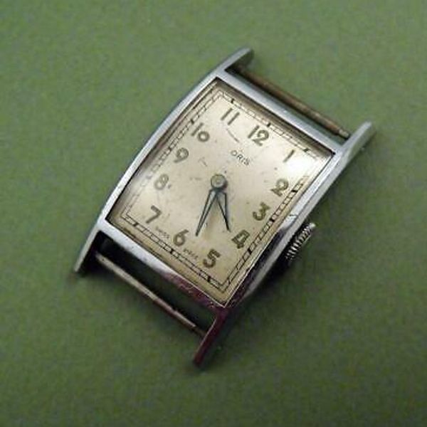 Vintage Art Deco Oris Chrome Plated Wristwatch Cal 491 Circa 1950 Working | WatchCharts Marketplace