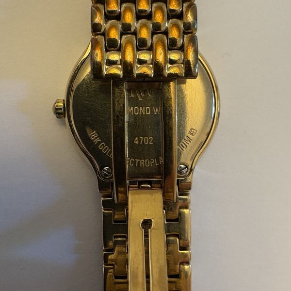 Raymond Weil FidÃ©lio 4702 White and Blue Dial 18k Gold Plated Ladies ...