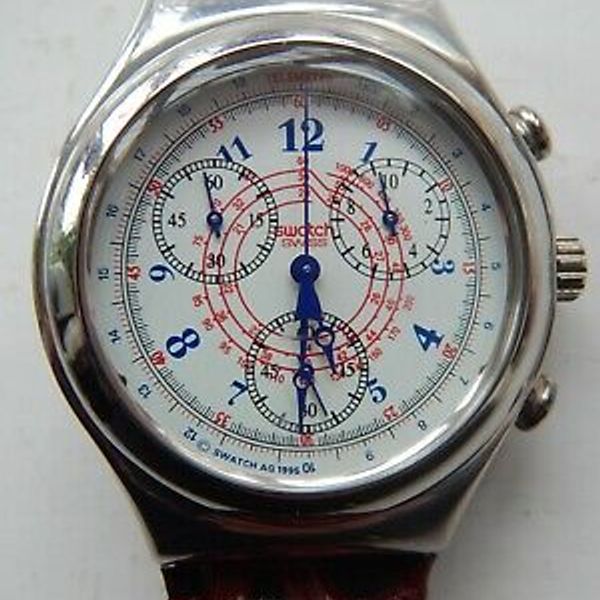 Swatch Irony Chrono Aluminium Cased Telemeter Watch 1995 With case and ...