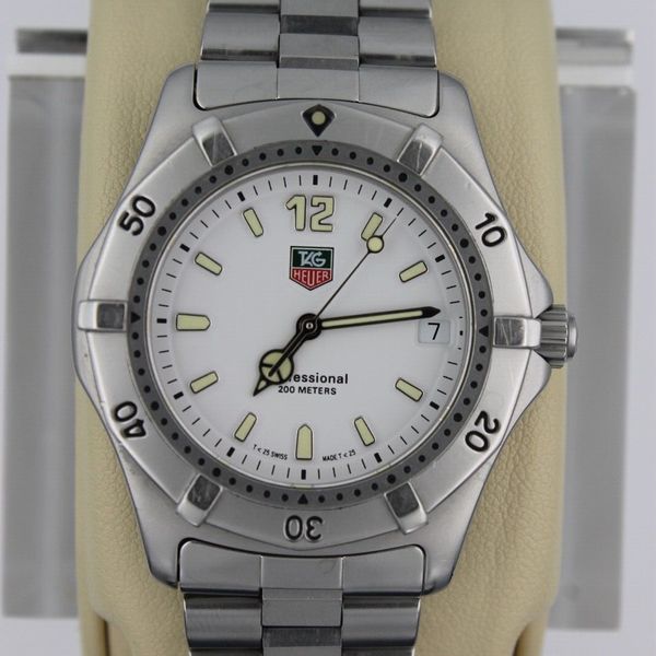 Tag Heuer WK1111.BA0311 Mens 2000 Series Watch White Professional Silver | WatchCharts Marketplace