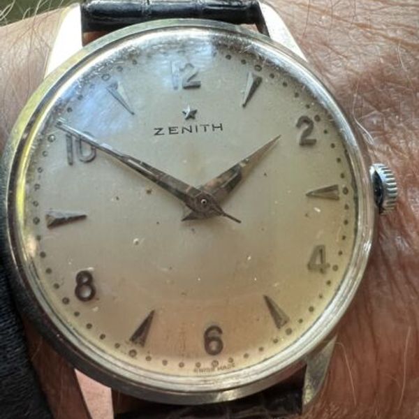 Vintage 50s Swiss Zenith Watch, Cream “Explorer” Dial - Original | WatchCharts Marketplace