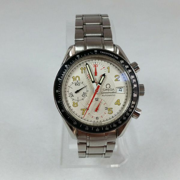 Omega Speedmaster Automatic Watch - Silver Face - Manufactured in 1995 ...