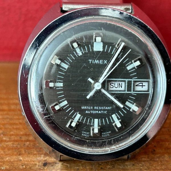 VINTAGE TIMEX AUTOMATIC STAINLESS STEEL WATCH 1970s - GWO | WatchCharts ...