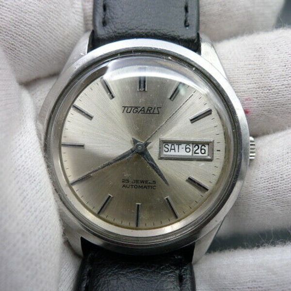 TUGARIS DAYDATE 25 JEWELS SWISS 2789 AUTOMATIC AUTO MEN WATCH ...