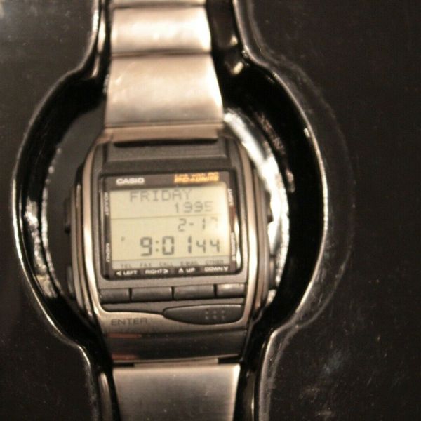 RARE Casio HBX-100B-1T BIZX PC Unite Vintage LCD Digital Watch DataLinK ...