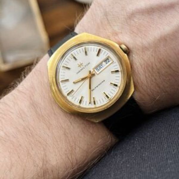 Hamilton Day Date Self winding Vintage Watch Gold Plated | WatchCharts ...