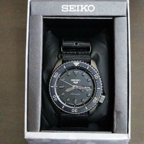 NEW Seiko 5 Sports Men's Black Dive Watch SRPD79 Automatic Stealth PVD ...