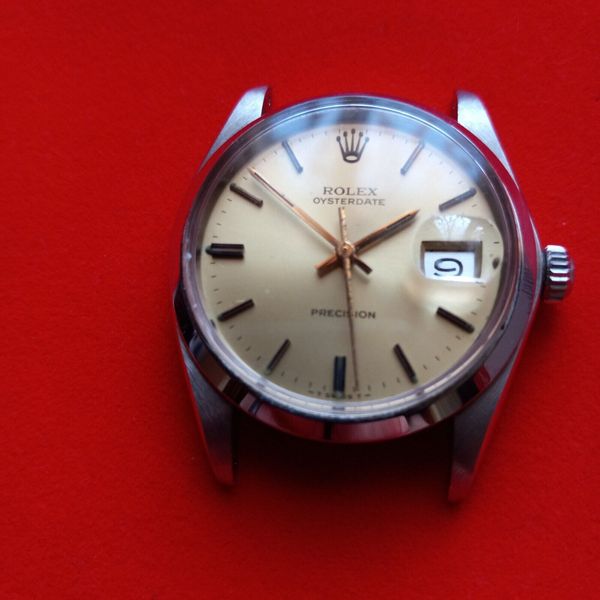 Rolex Oysterdate Precision model 6694 with Black Two-Piece Strap ...