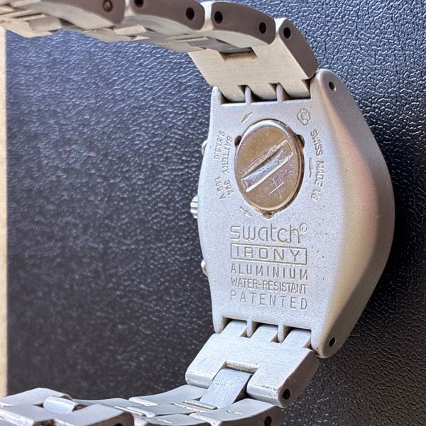 L@@K! Swatch Irony Chrono Aluminum Quartz Watch 1990-early 2000s Retro ...