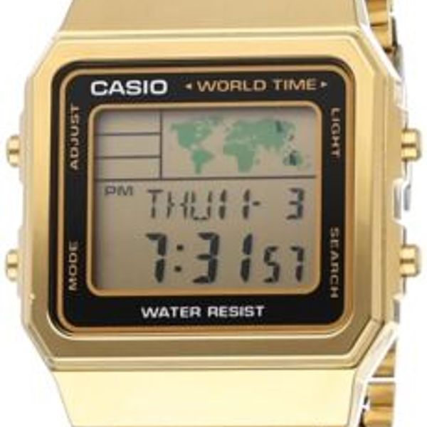 Casio A500WGA-1D Vintage - World Time Watch Digital Quartz - LCD Dial ...