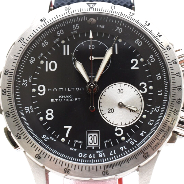 ã Near Mintã HAMILTON Khaki Aviation ETO Black Dial H776121/H77612333 ...