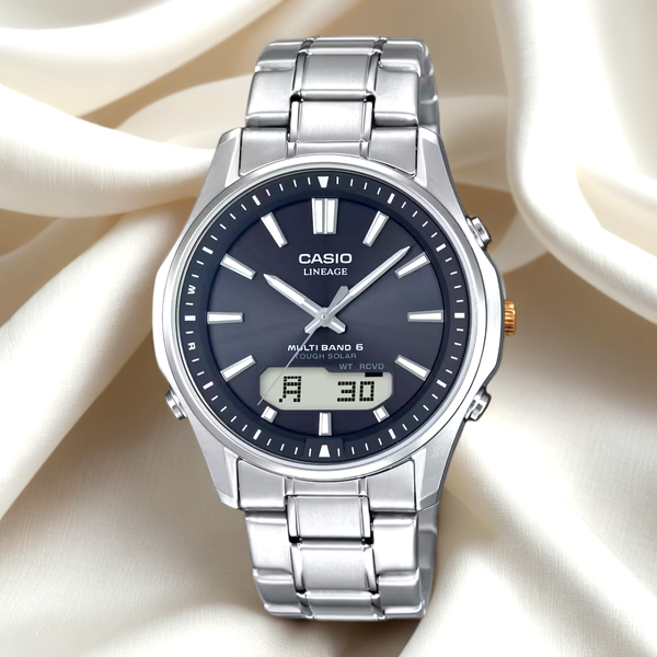CASIO LINEAGE LCW-M100TSE-1AJF Titanium Analog Digital Radio Solar ...