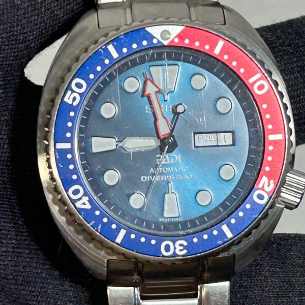 Seiko SRP779 Turtle Prospex Men Pepsi Red Blue Automatic Air Diver 4R36 ...