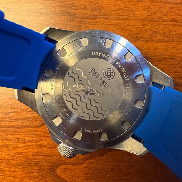 Deep Blue Daynight Patriot T-100 Tritium 300m Automatic Dive Watch Ice ...
