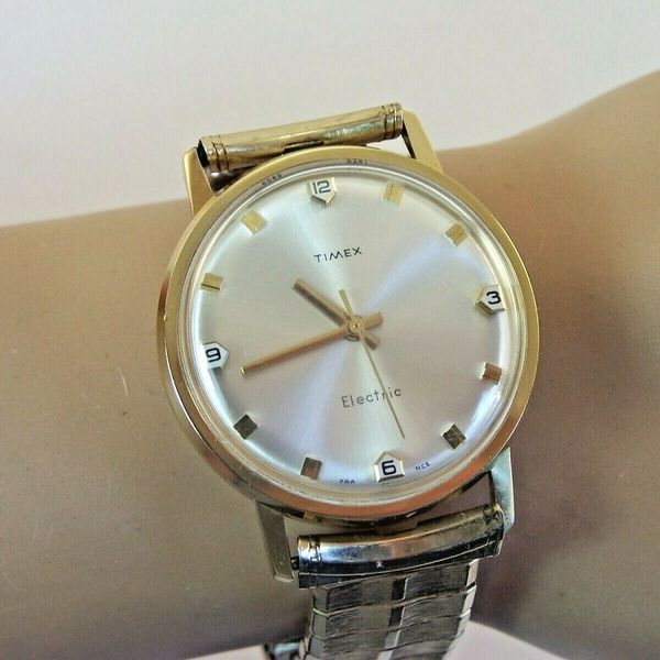 Vintage Timex Electric Back Set Waterproof France Watch w/Gold Filled ...