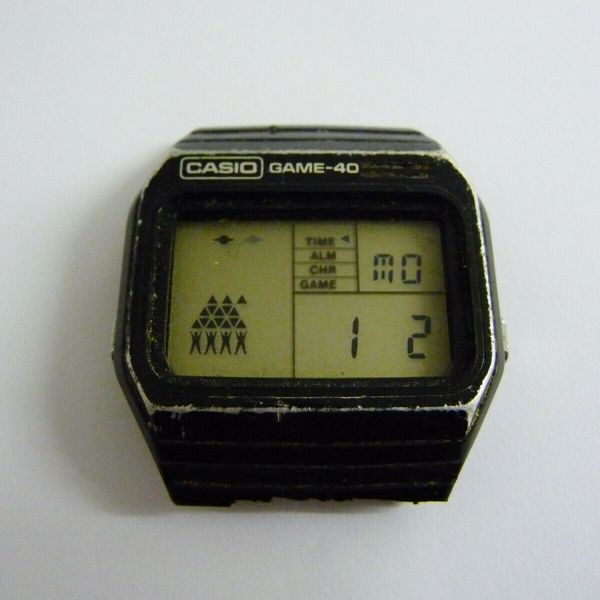 RARE Vintage Casio game wrist watch; 245 GM-40 Japan; UFO Pyramid ...