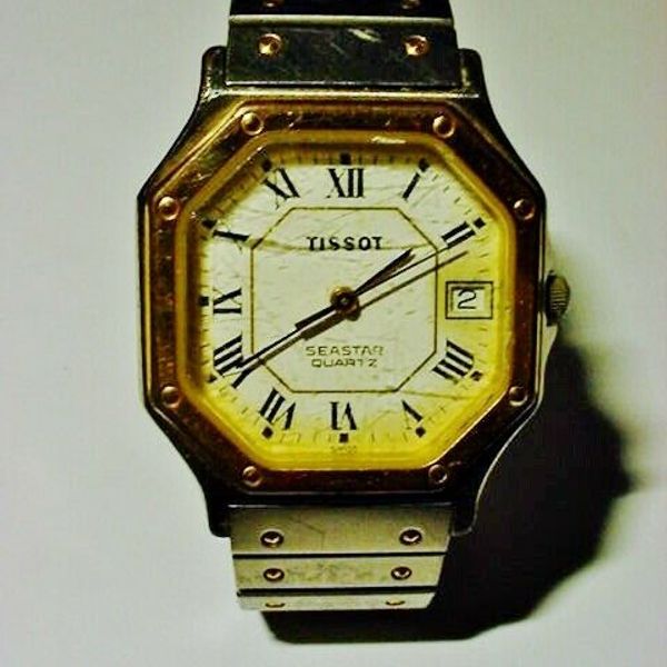 VINTAGE LADIES TISSOT SEASTAR, OCTAGONAL CASE, ETA 7 J SWISS QUARTZ ...