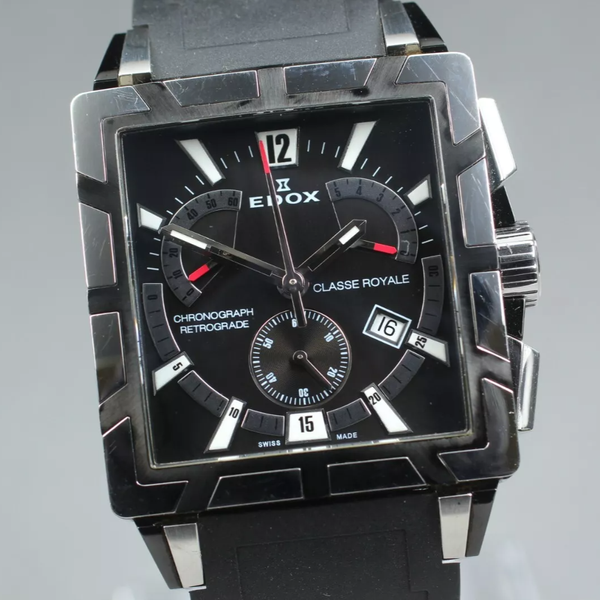 *EXCELLENT+5* Edox Classe Royale 01504 357N NIN Royale Black Dial ...