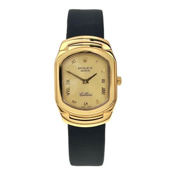 Rolex 6631 Ladies Cellini Champagne Roman Dial 18K Yellow Gold Quartz ...