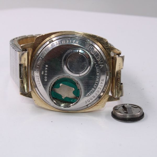 BULOVA ACCUTRON m6 Men's Wrist Watch 10K R.G.P. QUARTZ B48609 Hidden ...