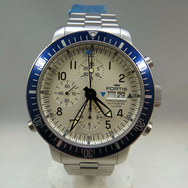 Fortis B-42 Cosmonauts Automatic Alarm watch. 641.10.12M. BOXED ...