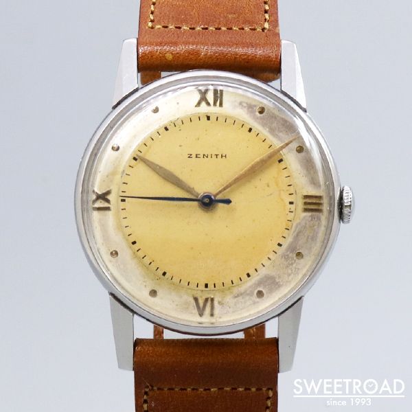 [ZENITH / Zenith] Original two-tone dial / Flying Roman index / Leaf ...
