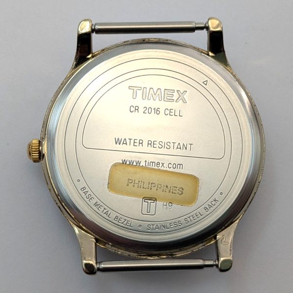 2000 TIMEX Indiglo Gold Tone Easy to Read Mens 35mm Quartz Watch ...