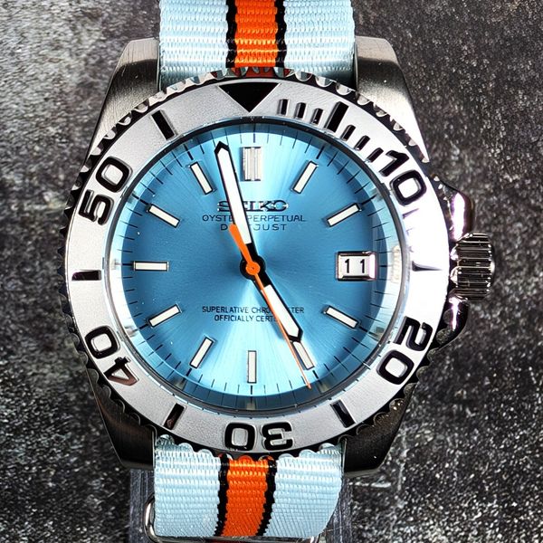 Seiko MOD Custom Gulf Diver 40mm NH35 Sapphire crystal - Travel Case ...