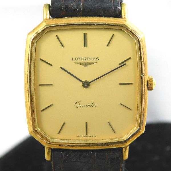 LONGINES L960.2 MEN'S GOLD VINTAGE WATCH SWISS MADE QUARTZ ...
