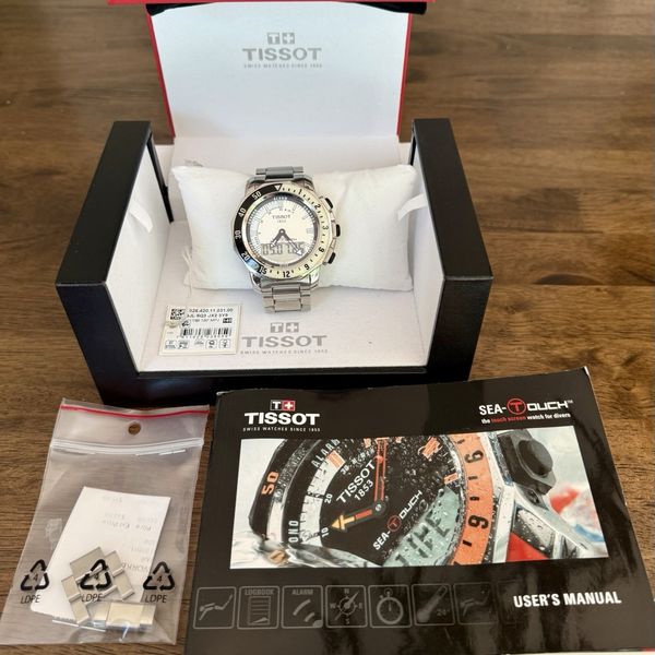Tissot Sea Touch Chronograph White Dial Men's Watch T026.420.11.031.00 ...