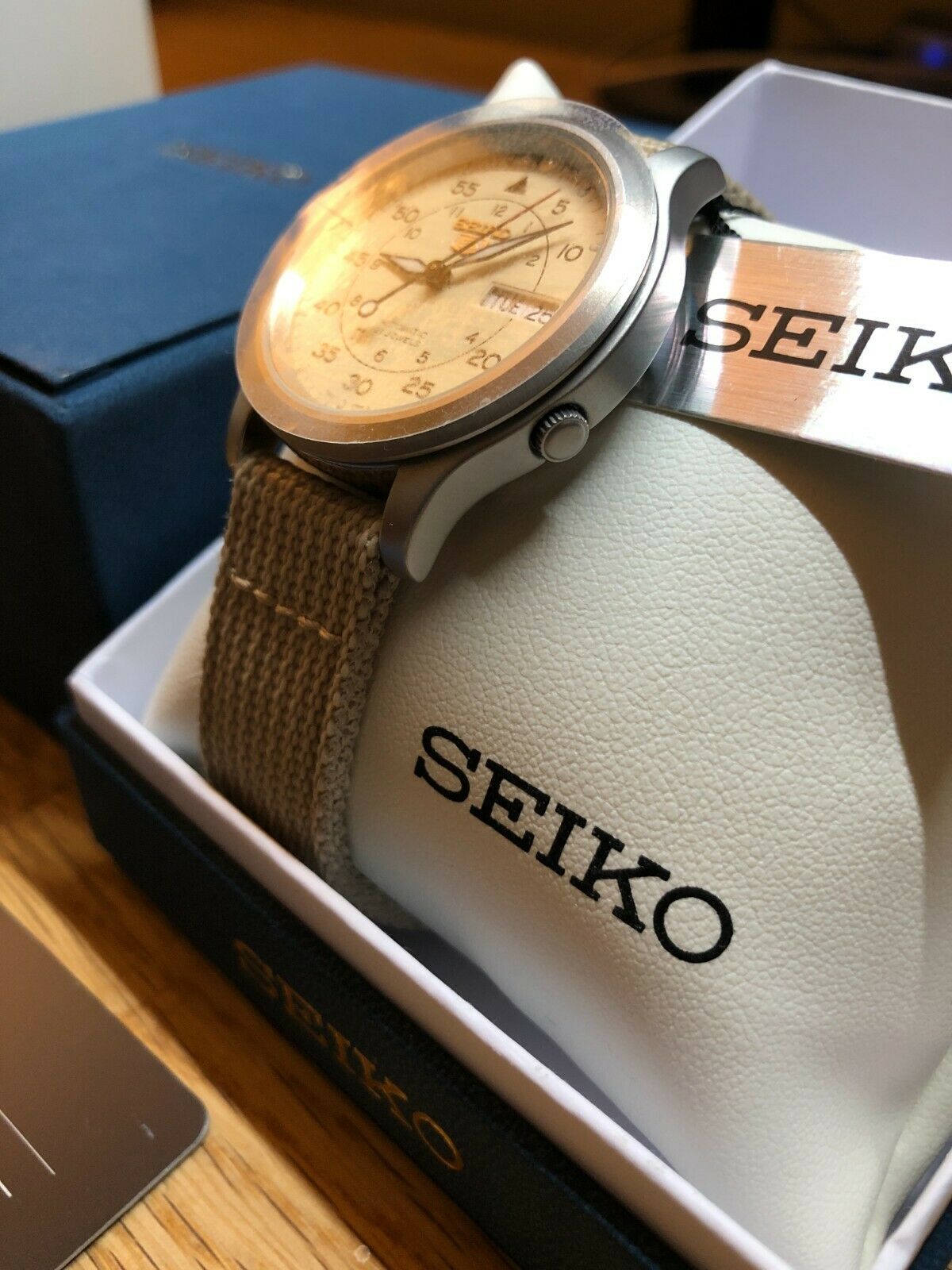 Seiko 5 Sports Beige Men's Watch - SNK803K2 | WatchCharts