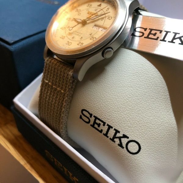 Seiko 5 Sports Beige Men's Watch - SNK803K2 | WatchCharts