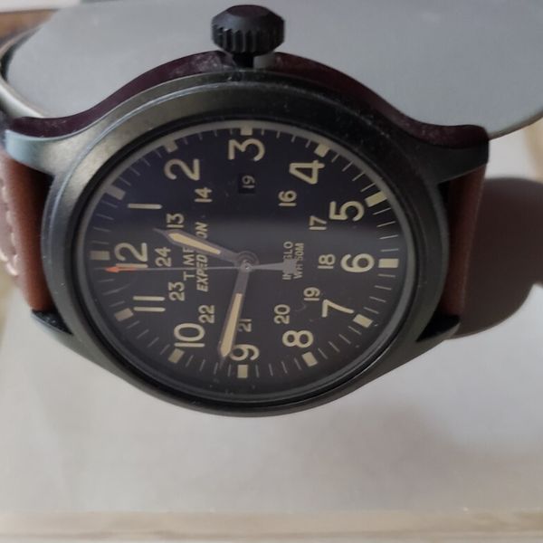 TIMEX MEN'S WATCH EXPEDITION MODEL BRAND NEW CHESTNUT BROWN GENUINE ...